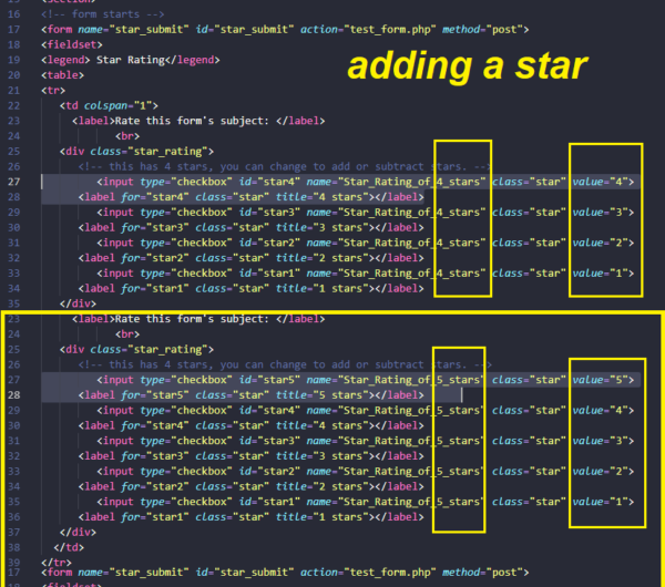 Star Rating Code Adding A Star Input Form Using Html And Css Only Kris Bunda Design